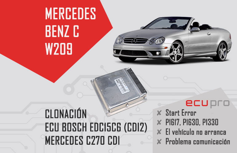 Mercedes Clase C CLK W209 clonación centralita Bosch - Ecupro