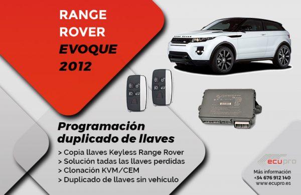 Duplicado de llave Range Rover Evoque | Ecupro España