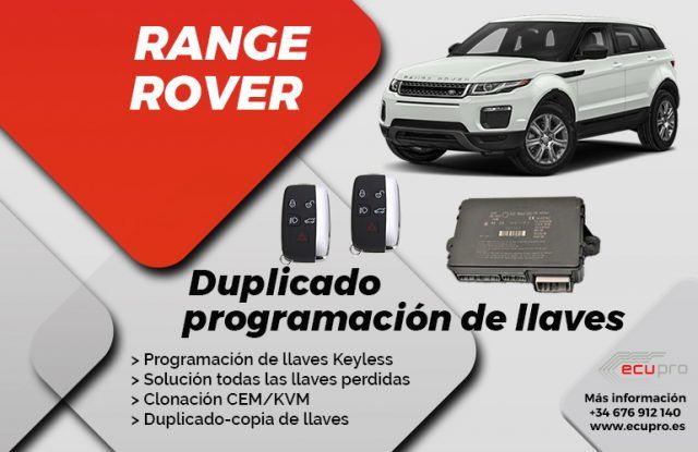 Duplicado de llave Range Rover Evoque | Ecupro España
