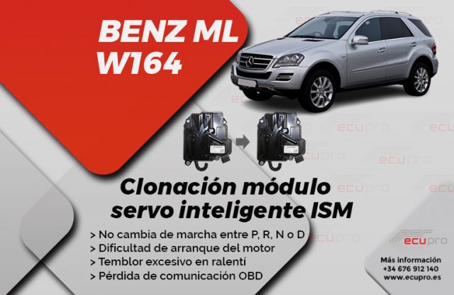 Clonación ISM Mercedes ML W164 - Módulo servo inteligente | Ecupro España